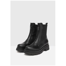 Nero Giardini Damen Stiefelette "Nero Giardini Stiefelette Leder/Textil", Gr. 40, schwarz, Leder, Textil, Schuhe