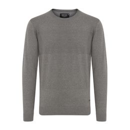 INDICODE Herren Strickfleece-Pullover "Strickpullover IDErnesto", grau, Gr. L, Obermaterial: 80% Baumwolle CO. 20% Polyamid PA., Pullover
