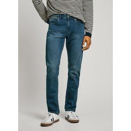 Pepe Jeans Herren Slim-fit-Jeans "SLIM GYMDIGO JEANS", blau, Gr. 34, Denim/Jeans, Obermaterial: 79% Baumwolle, 20% Polyester, 1% Elasthan, Jeans,