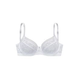 Damen B&uuml;gel-BH, NUANCE BY LASCANA, Gr. 75, wei&szlig;, Spitze, Obermaterial: 92% Polyamid, 8% Elasthan, BHs, aus weicher Jacquardspitze mit edlem