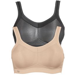 Anita Damen Sport-BH "Sport BH momentum", Gr. 85desert schwarz, Obermaterial: 70% Polyester PES. 15% Polyamid PA. 15% Elasthan EL., BHs