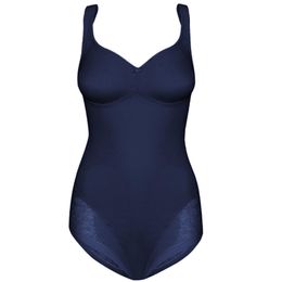 SuSa Damen Body "Body ohne B&uuml;gel Milano", Gr. 80, blau, Obermaterial: 81% Polyamid PA. 19% Elasthan EL., Bodys
