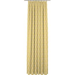 Vorhang Adam, B:145cm H:145cm, gelb, Jacquard, Baumwolle (Bio-Baumwolle), Wohnzimmer, Gardinen, "Maroccan Shiraz Light", aus 100% Bio-Baumwolle
