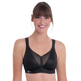 Anita Damen Sport-BH "Sport BH air control DeltaPad", Gr. 75, schwarz, Stoff, Obermaterial: 49% Polyamid PA. 39% Polyester PES. 12% Elasthan EL., BHs
