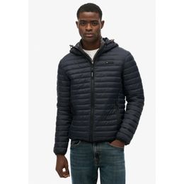 Superdry Herren Steppjacke "HOODED FUJI LITE JACKET", blau, Gr. XXL, unifarben, Web, Obermaterial: 100% Nylon, Jacken