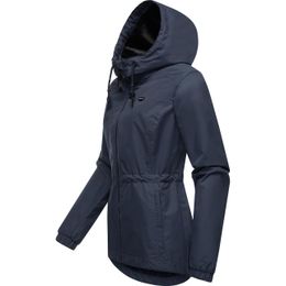 Ragwear Damen Outdoorjacke "Danka", blau, Gr. XS, Au&szlig;enmaterial: 100% Polyester; Innenfutter: 100% Polyester, Jacken, Wasserdichte &Uuml;bergangsjacke mit