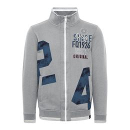 FQ1924 Herren Sweatjacke "Sweatshirtjacke FQMagnus", grau, Gr. L, Obermaterial: 60% Baumwolle CO. 40% Polyester PES., Sweatjacken