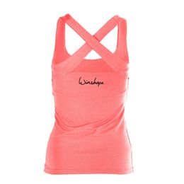 WINSHAPE Damen Sporttop "WVR25", rot, Gr. L, 48% Baumwolle, 48% Polyester, 4% Elasthan, Tops, Cross Back Style