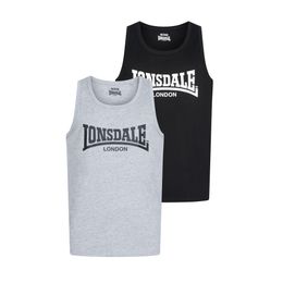 Lonsdale Herren Tanktop "AVERHAM", schwarz, Gr. XXXL, Obermaterial: 100% Baumwolle, Tops, &auml;rmelloses Design, aus Baumwolle