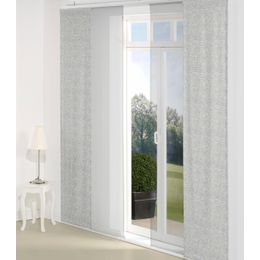 Schiebegardine WIRTH, B:60cm H:145cm, blau, Jacquard, Baumwolle, Polyester, Wohnzimmer, Gardinen, "Gospic"