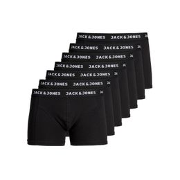 Jack & Jones JACK & JONES Herren Boxershorts "Boxershort JACHUEY TRUNKS 7 PACK 7er Pack", Gr. M, schwarz, Obermaterial: 95% Baumwolle CO. 5% Elasthan EL.,