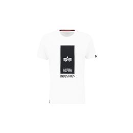 Herren T-Shirt "Block Logo T-Shirt", weiß, Gr. M, Alpha Industries, Obermaterial: 100% Baumwolle, Shirts