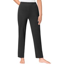 feel good Damen Jerseyhose, Gr. 36, schwarz, 95% Baumwolle, 5% Elasthan, Meliert:60% Baumwolle, 5% Elasthan, 35% Polyester, unifarben, Hosen