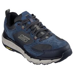 Skechers Damen Sneaker "Skechers D'LUX PRO", Gr. 45, blau, Leder, Schuhe, Schnürschuh mit rutschhemmender Goodyear Laufsohle