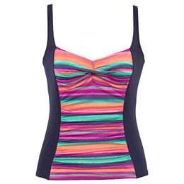 Lascana Damen B&uuml;gel-Tankini-Top "Rainbow", bunt, Gr. 38, gestreift, Polyamid, Bikini-Oberteile, mit Miederverst&auml;rkung