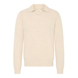 Blend Herren Longsleeve "Strickpullover BHBRANKO"crockery melange, Gr. S, Obermaterial: 60% Wolle mw. 40% Nylon NY., Shirts