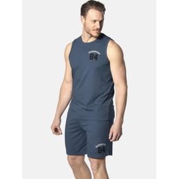 Jan Vanderstorm Herren Shorty "Kurzer Schlafanzug LANDOGAR", Gr. XL, blau, Obermaterial: 60% Baumwolle CO. 40% Polyester COOLMAX PES(Coolmax).,