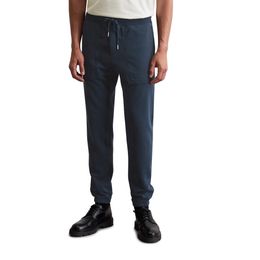 Marc O'Polo MARC O'POLO Herren Jerseyhose "aus recycelter Baumwolle", blau, Gr. XS, unifarben, Obermaterial: 100% Baumwolle, Hosen