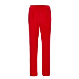 GOLDNER Damen Schlupfhose "Trageangenehme Jerseyhose Martha mit Bundfalten", rot, Gr. 46, Obermaterial: 95% Polyester PES. 5% Elasthan EL., Hosen