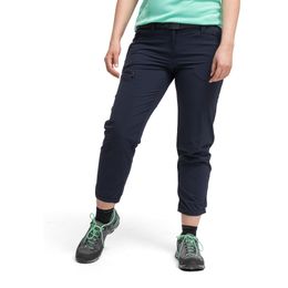 Maier Sports Damen Funktionshose "Lulaka 7/8", blau, Gr. 38, 90% Polyamid, 10% Elasthan, Hosen, Damen Wanderhose, atmungsaktive und elastische