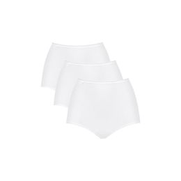 Sloggi Damen Slip "Slip 3er Pack", Gr. 50, wei&szlig;, Obermaterial: 88% Polyamid PA. 12% Elasthan EL., Unterhosen