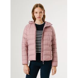 Pepe Jeans Damen Steppjacke "SALLY SHORT", rosa, Gr. XL, unifarben, Web, Obermaterial: 100% Polyamid, Jacken, tailliert, mit verstellbarem Kordelzug