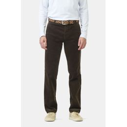 MEYER Herren Chinos "BONN ACTIVE", braun, Gr. 28, unifarben, 98% Baumwolle, 2% Elasthan, Hosen, aus Cord mit Flexbund