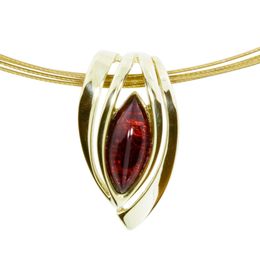 OSTSEE-SCHMUCK Damen Kette mit Anh&auml;nger "OSTSEE-SCHMUCK Halsreif mit Anh&auml;nger Gleiter-Rana", 45cm, Gelbgold 333, L: 42, gold, Gelbgold 333, Halsketten