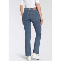 Levi's LEVI'S Damen Gerade Jeans "314 Shaping Straight", blau, Gr. 32, Denim/Jeans, Obermaterial: 60% Baumwolle, 23% Viskose, 16% Polyester, 1% Elasthan,