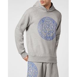 Plein Sport Herren Sweatshirt "Tiger", blau, Gr. XXXL, Obermaterial: 88% Baumwolle, 12% Polyester, Sweatshirts