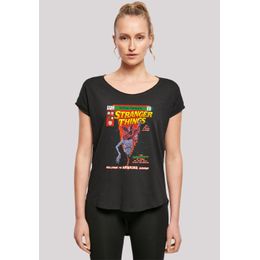 T-Shirt F4NT4STIC "Stranger Things Comic Cover Netflix TV Series", Damen, Gr. L, schwarz, Obermaterial: 100% Baumwolle, regular fit, Rundhals, ohne B&uuml;ndchen, Shirts T-Shirt, Premium Qualit&auml;t