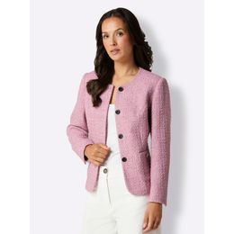Damen Jackenblazer "Woll-Mix-Blazer", rosa, Gr. 36, CREATION L PREMIUM, 70% Polyester, 30% Wolle, Blazer