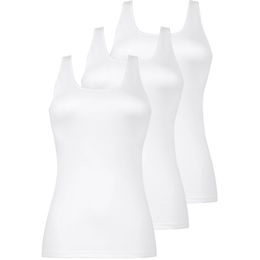 Nina von C. Damen Achselhemd "3er Pack Damen Achselhemd Daily", Gr. 46, wei&szlig;, Obermaterial: 100% Baumwolle CO., Unterhemden