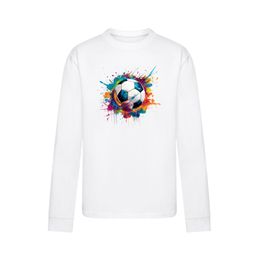 F4NT4STIC Jungen T-Shirt "Bunte Fu&szlig;ball Grafik", wei&szlig;, Gr. 158, Obermaterial: 100% Baumwolle, Shirts, Premium Qualit&auml;t