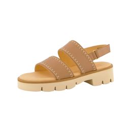 Paul Green Damen Riemchensandale "Paul Green Sandalen Glattleder", Gr. 40, braun, Glattleder, Schuhe