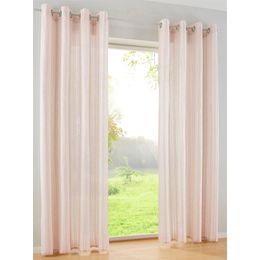 Gardine HEINE HOME, B:140cm H:175cm, beige, Polyester, Gardinen