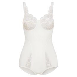 SuSa Damen Body "Body ohne B&uuml;gel Latina", Gr. 80, wei&szlig;, Spitze, Obermaterial: 78% Polyamid PA. 15% Elasthan EL. 7% Baumwolle CO., Bodys