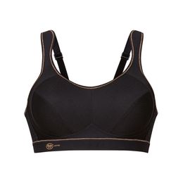 Anita Damen Sport-BH "Sport BH extreme control", Gr. 80, schwarz, Obermaterial: 76% Polyester PES. 19% Polyamid PA. 5% Elasthan EL., BHs