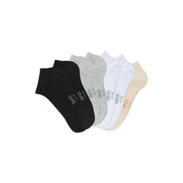 Bench. Herren Sneakersocken, Gr. 43, schwarz, Baumwollmischung, unifarben, Socken, verpackt in der Dose