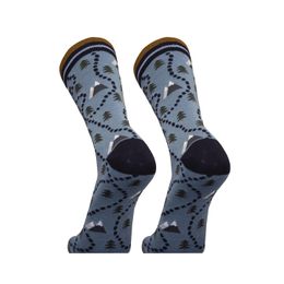 UphillSport Damen Socken "PATH", Gr. 47, blau, 58% Wolle, 40% Polyamid, 2% Elasthan, mehrfarbig, Socken, mit tollem Muster