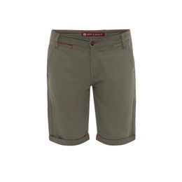 Cipo & Baxx CIPO & BAXX Herren Stoffhose "Shorts", gr&uuml;n, Gr. 42, unifarben, 97% Baumwolle, 3% Elasthan, Hosen, im unifarbenen Look