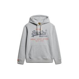Superdry Herren Sweatshirt "Sweatshirt Vl Heritage Relaxed Hood", grau, Gr. M, Obermaterial: 56% Baumwolle CO. 44% Polyester PES., Sweatshirts