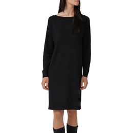 s.Oliver Damen Strickkleid, schwarz, Gr. 34, unifarben, Feinstrick, Obermaterial: 72% Viskose, 28% Polyester, Kleider, mit U-Boot-Ausschnitt