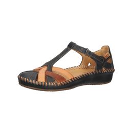 Pikolinos Damen Keilsandalette "Pikolinos Sandalen Leder", Gr. 38, blau, Leder, Schuhe