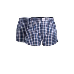 Tom Tailor Herren Webboxer "Web-Boxershorts 2er Pack", Gr. S, blau, Obermaterial: 100% Baumwolle CO., Unterhosen