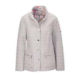 GOLDNER Damen Steppjacke "Wattierte Wendejacke mit Druckmuster"rosé, grau, gemustert, Gr. 40, Obermaterial: 100% Polyester PES., Jacken
