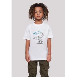T-Shirt F4NT4STIC "Fido Dido Points Normal Is Boring", Mädchen, Gr. 122/128, weiß, Obermaterial: 100% Baumwolle, regular fit, Rundhals, ohne Bündchen, Shirts, Premium Qualität