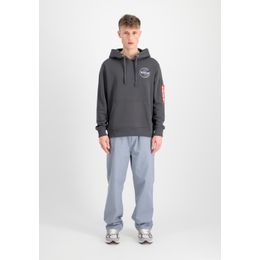Herren Hoodie "NASA Orbit Hoodie", grau, Gr. S, Alpha Industries, Obermaterial: 80% Baumwolle, 20% Polyester, Sweatshirts