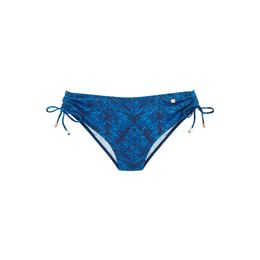 JETTE Damen Bikini-Hose "Floretta", blau, Gr. 38, bedruckt, Recycling-Polyamid, Badehosen, in Ton in Ton-Harmonie