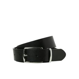 Jack & Jones JACK & JONES Herren Lederg&uuml;rtel "JACPRAGUE LEATHER BELT NOOS", schwarz, Gr. 80, unifarben, Leder, G&uuml;rtel